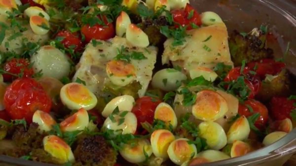 Bacalhau com mini legumes – Box do Pescado